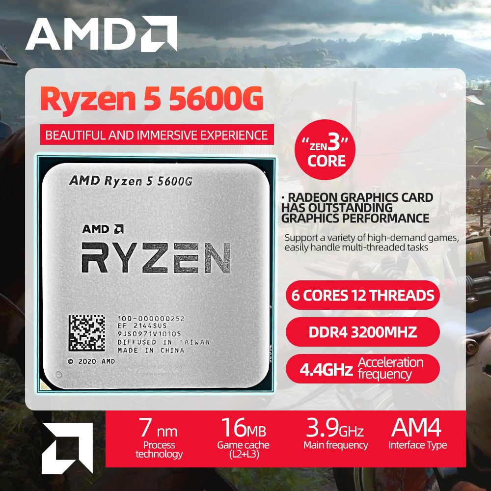 Procesador Amd Ryzen 5 5600g con gráficos integrados Radeon™ Graphics ...